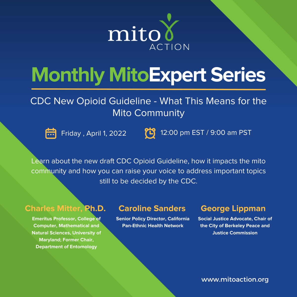 CDC New Opioid Guideline – What This Means for the Mito Community ...