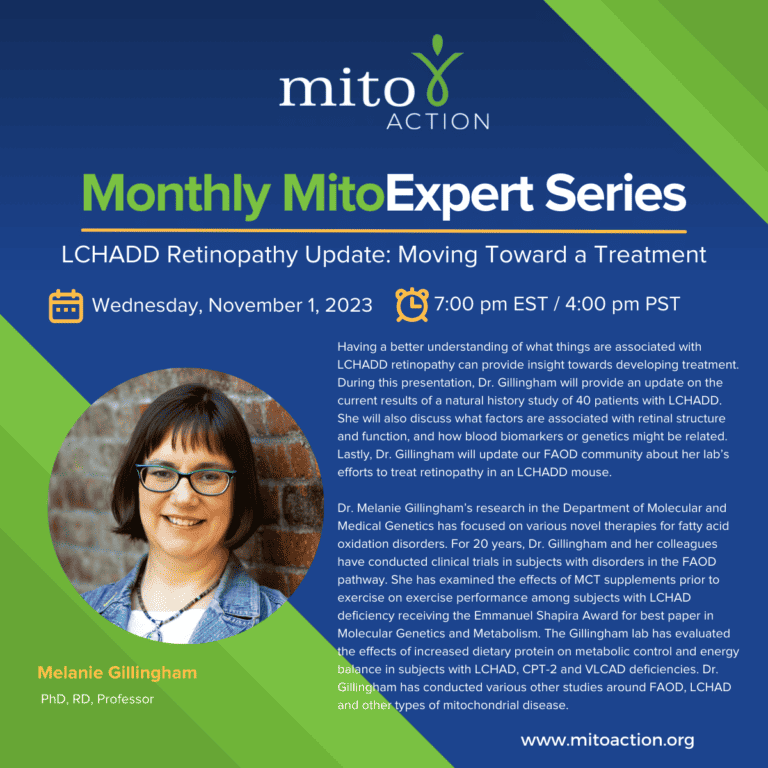 Expert Series: LCHADD Retinopathy Update: Moving Toward a Treatment - MitoAction